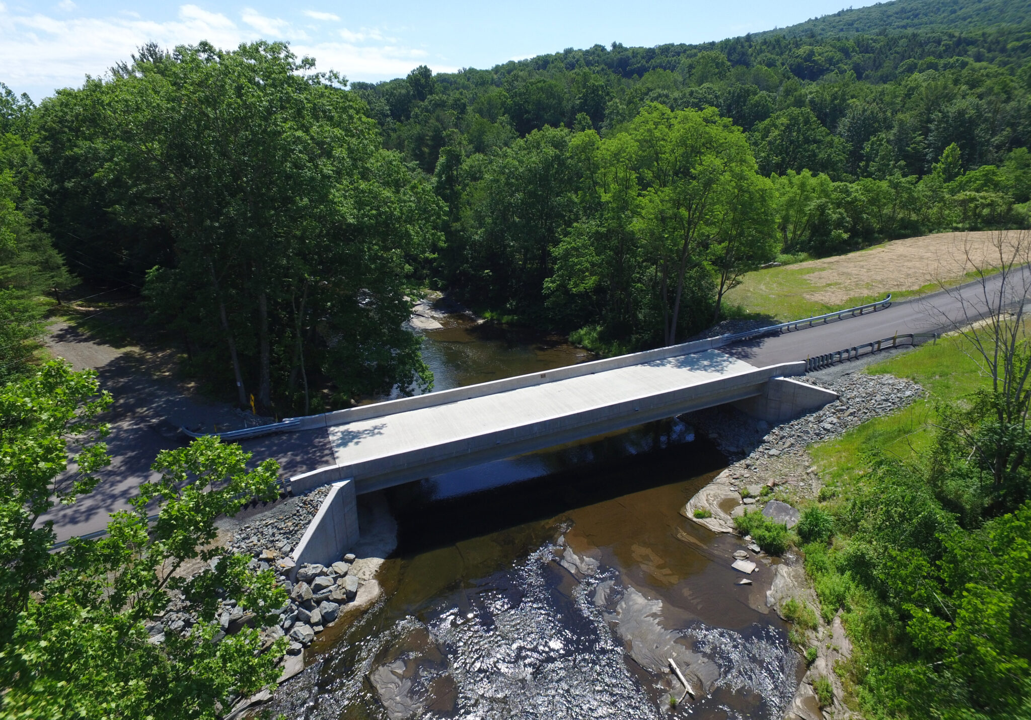Fox Road Bridge Drone Photos - Bassett Engineering